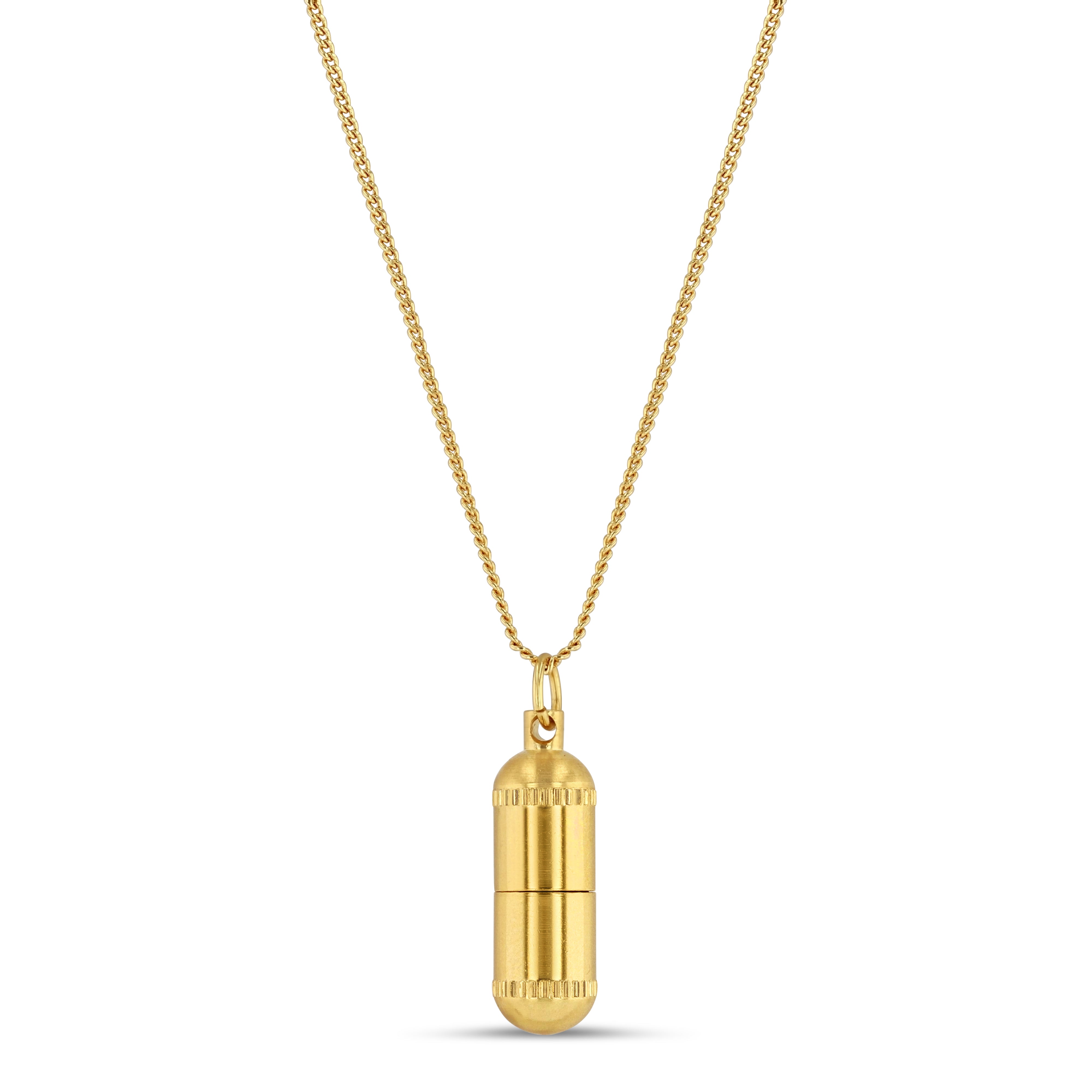 Intention Capsule Necklace Gold Dainty Chain with Hidden Message Necklace